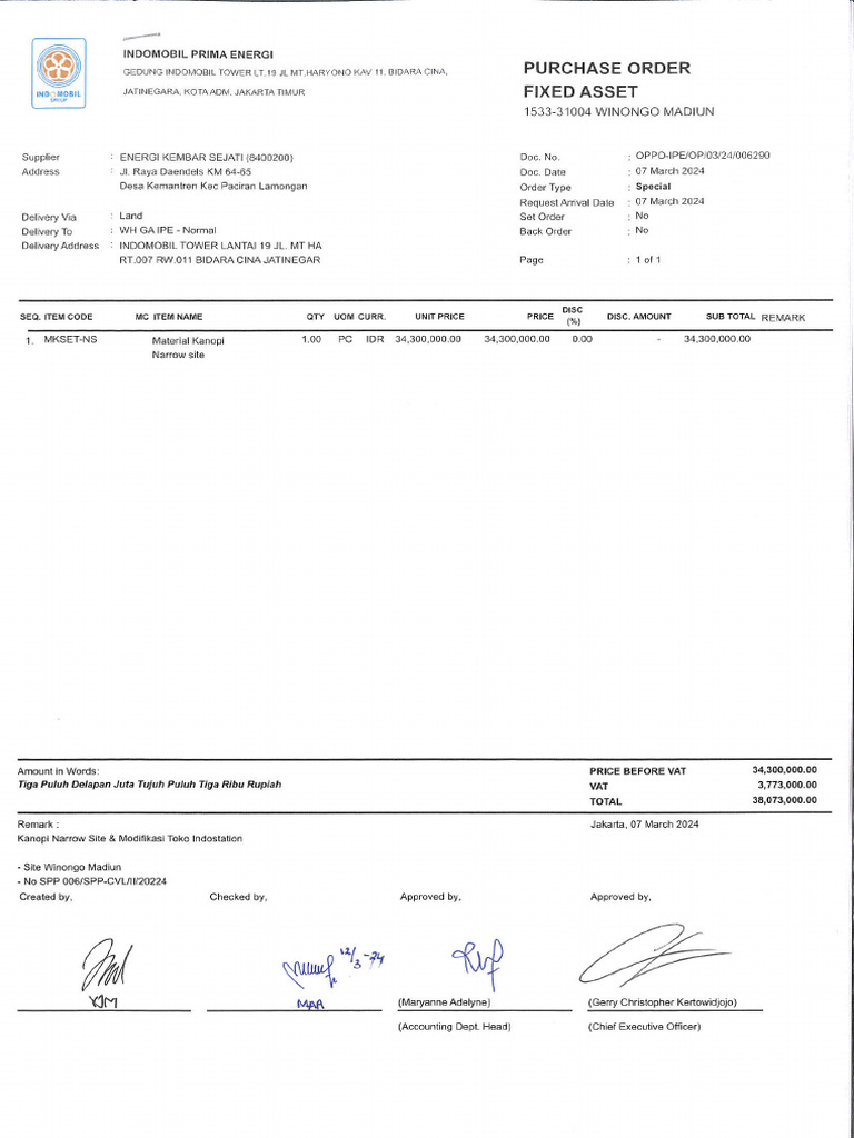 OPPO-IPE-OP-03-24-006290 - Material Kanopi Narrow Site Winongo Madiun ...