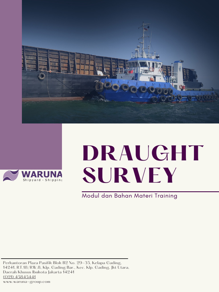 Contoh Perhitungan Muatan Draft Survey | PDF