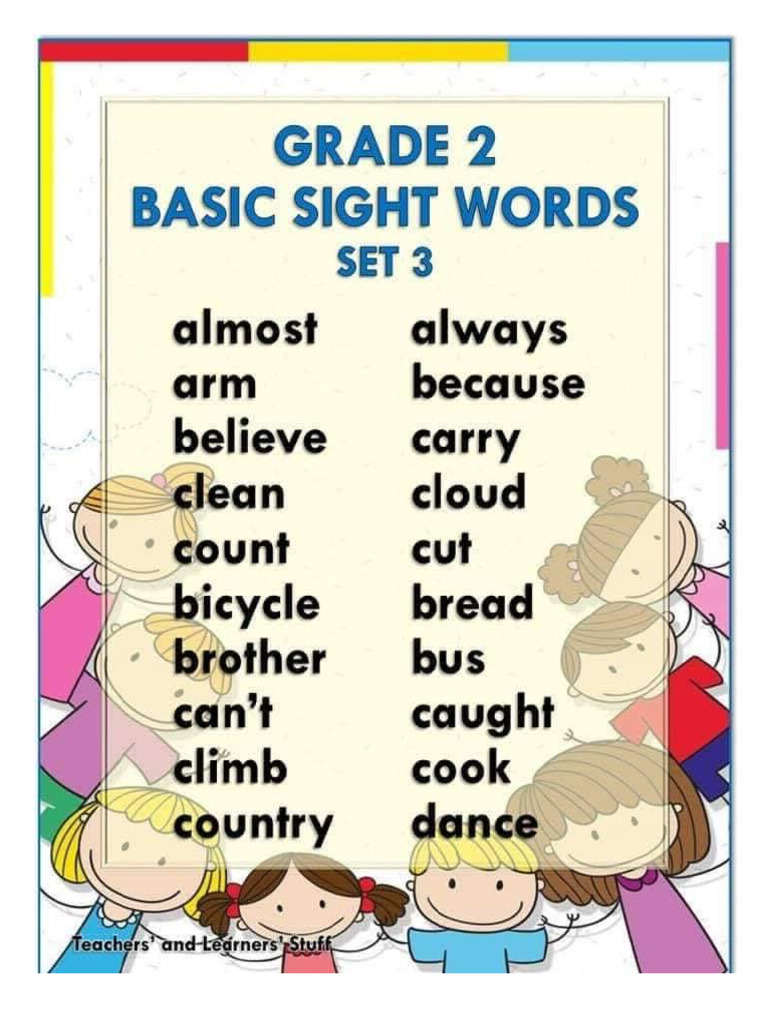 Basic Sight Words Set 3 and 4 | PDF
