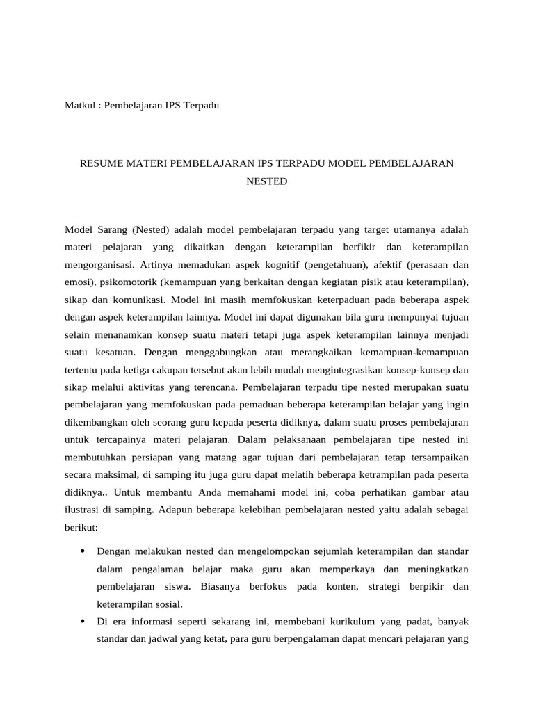 Resume Materi IPS TERPADU Rahmat Riski 3601421096 | PDF
