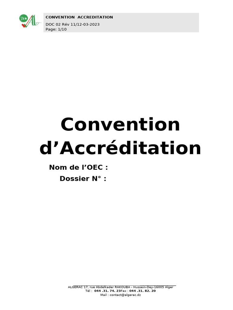 Doc 02 Convention Accreditation Rev11 Sw | PDF