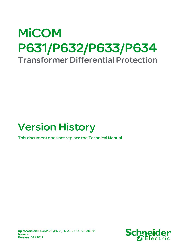 MICOM - P631-P634 Relay Manual | PDF