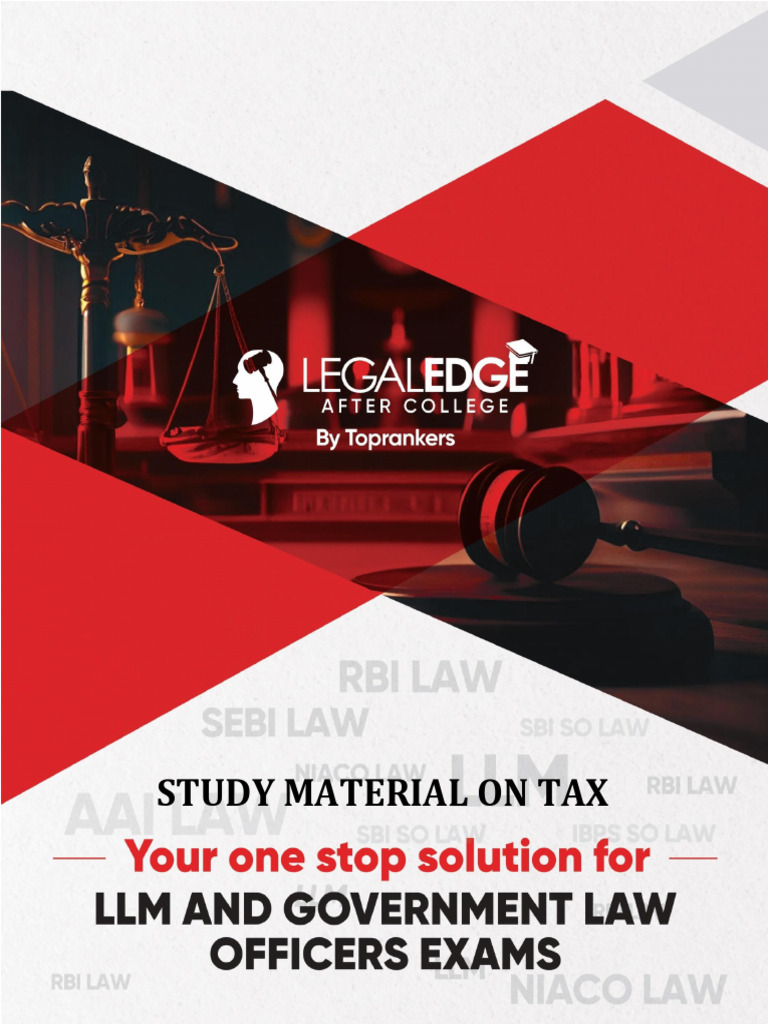 Tax Study Material 027eb8c3b6ad0 | PDF | Taxes | Income Tax