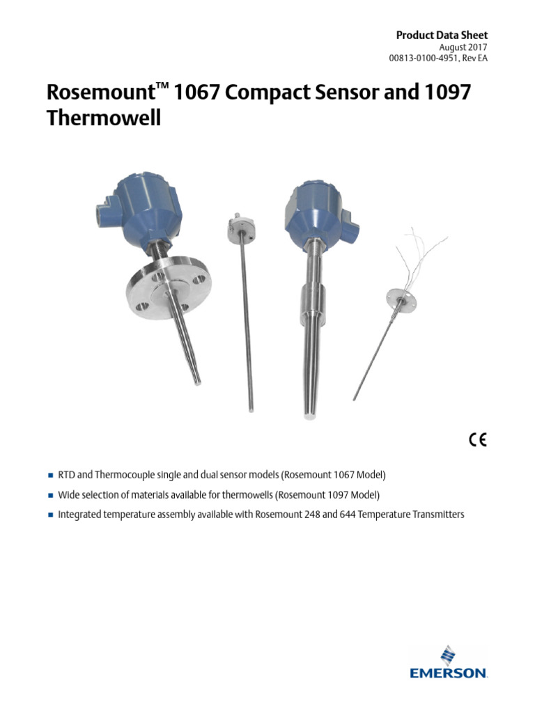 Product Data Sheet Rosemount 1067 Compact Sensor 1097 Thermowell en ...