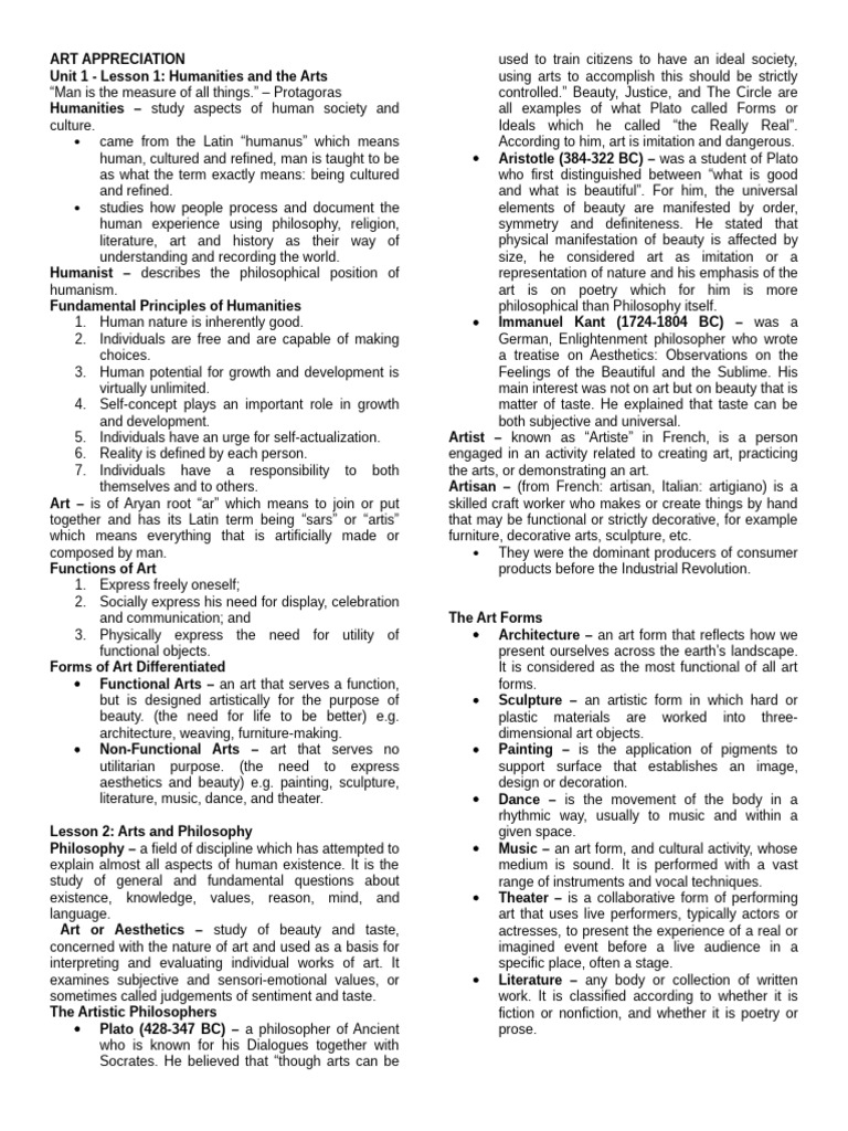 Art Appreciation | PDF