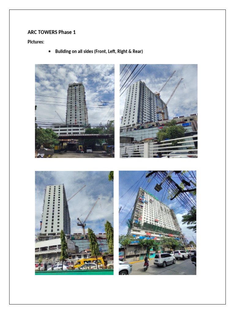 Pictures of Arc Towers Phase 1 | PDF