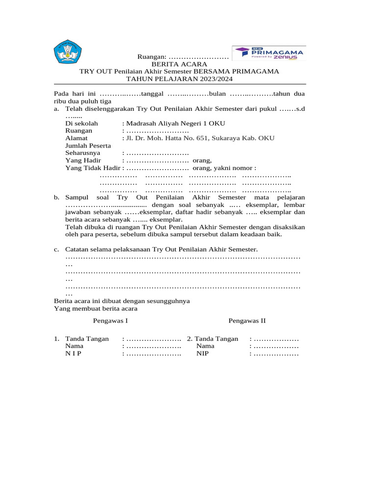 Berita Acara Man Fixs | PDF