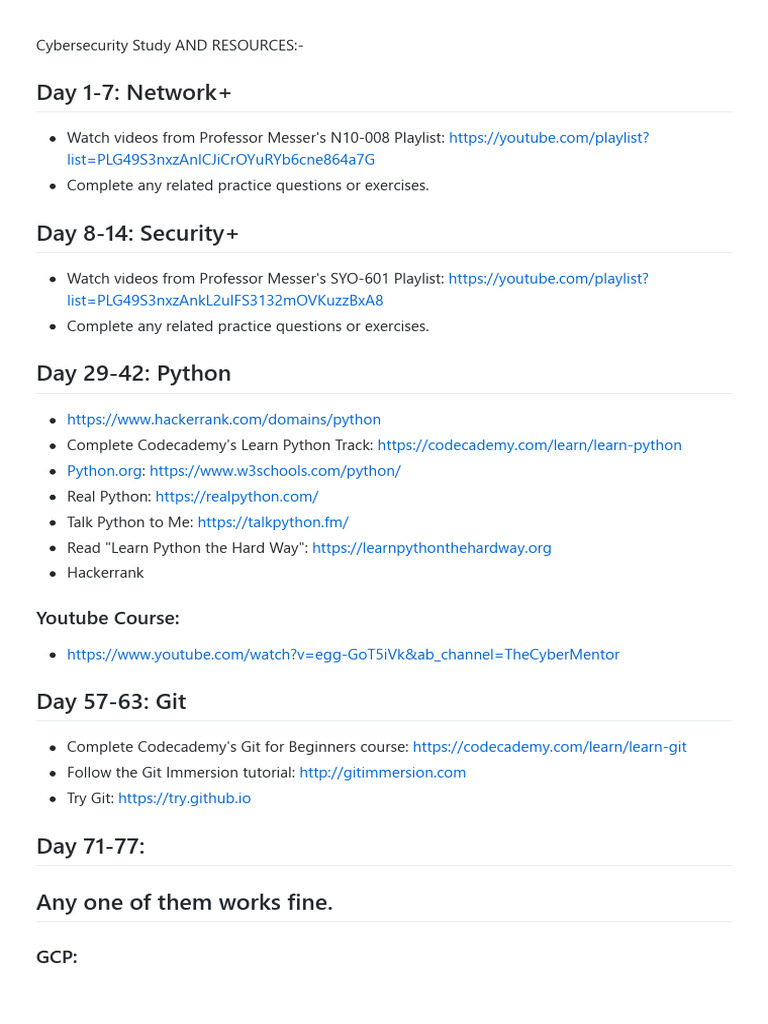 7 Cybersecurity Resources | PDF