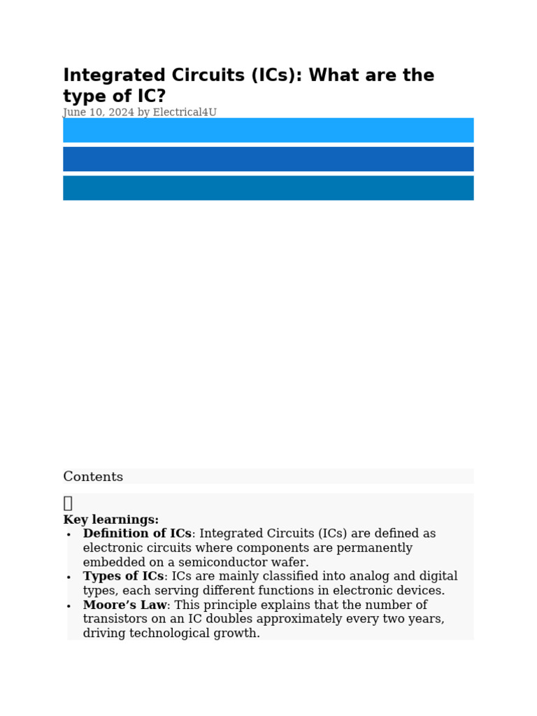 Integrated Circuits (Ics) : What Are The Type of Ic?: June 10, 2024 by ...