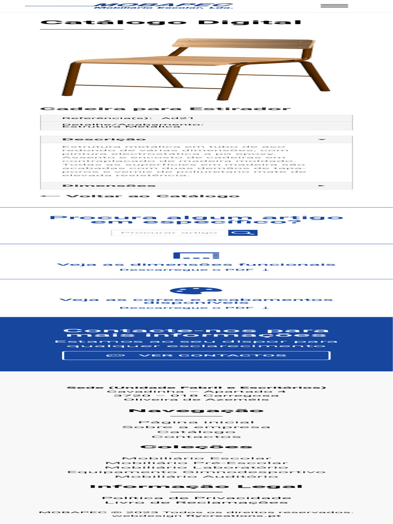 Cadeira para Estirador - MOBAPEC - Mobiliário Escolar Lda | PDF
