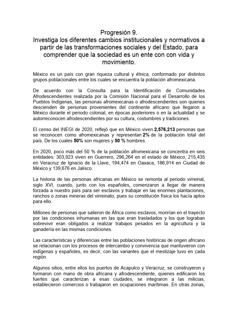 Progresión 9 CSII | PDF