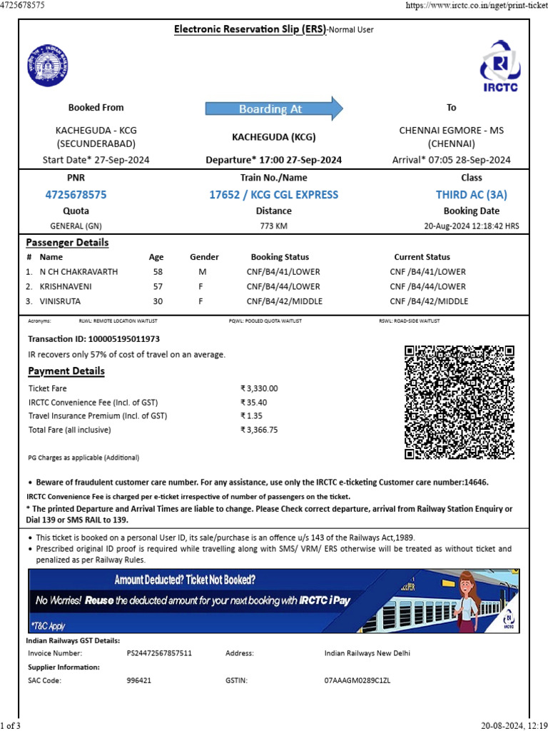 27 Sep N CH Hyd Egmore | PDF