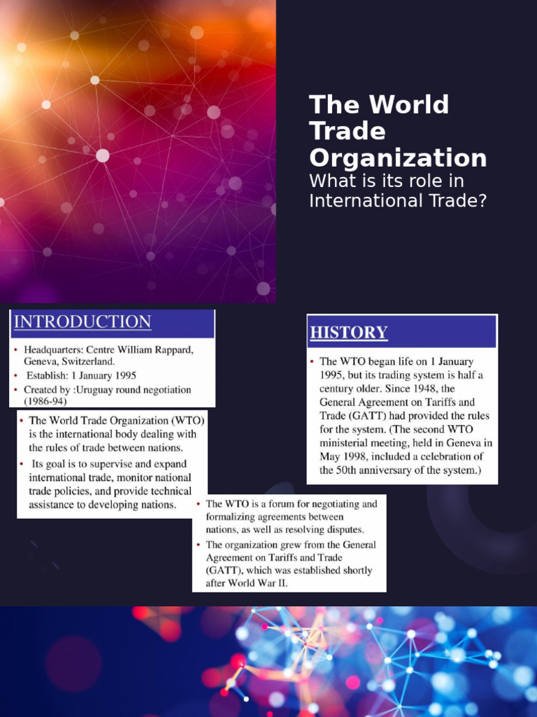 International Trade - The World Trade Organization | PDF