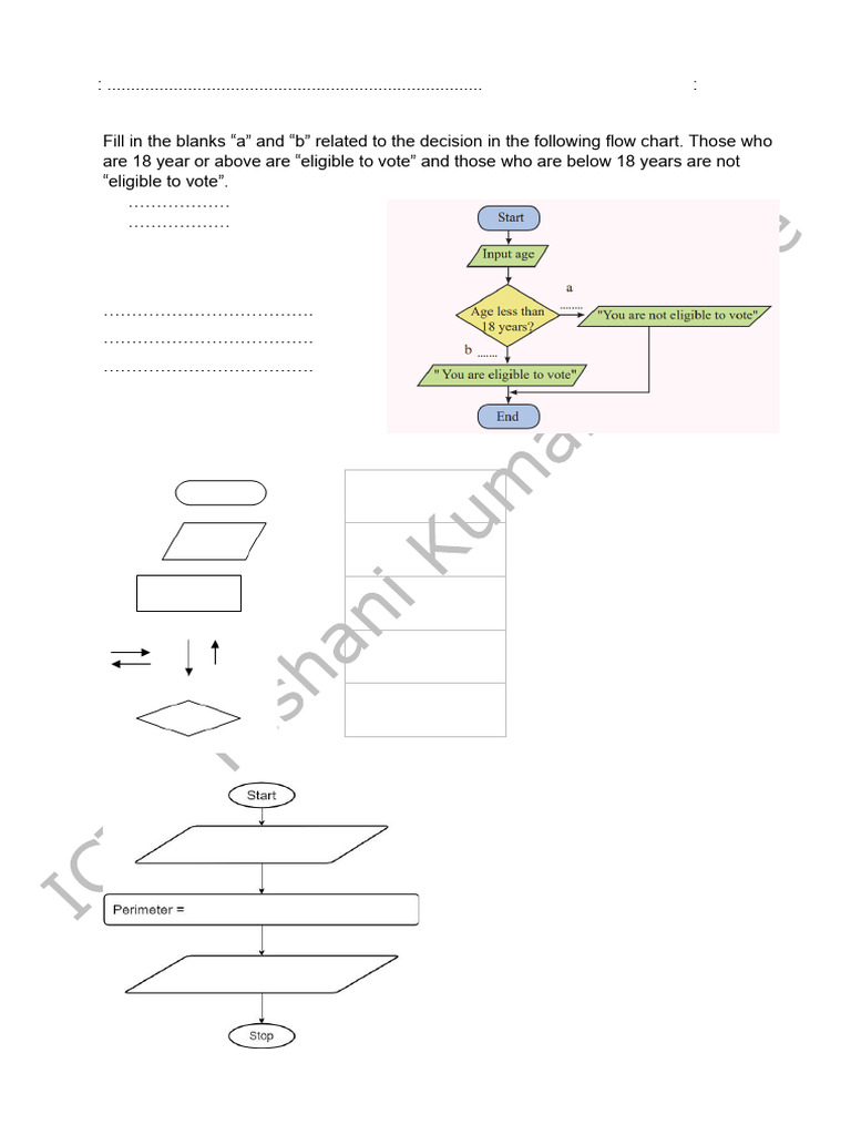 English Medium Flow Chart Lesson Spot Test | PDF