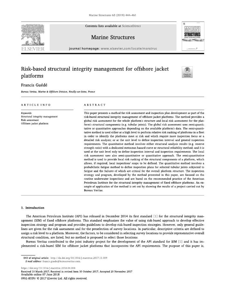 Risk based structural integrity management | PDF