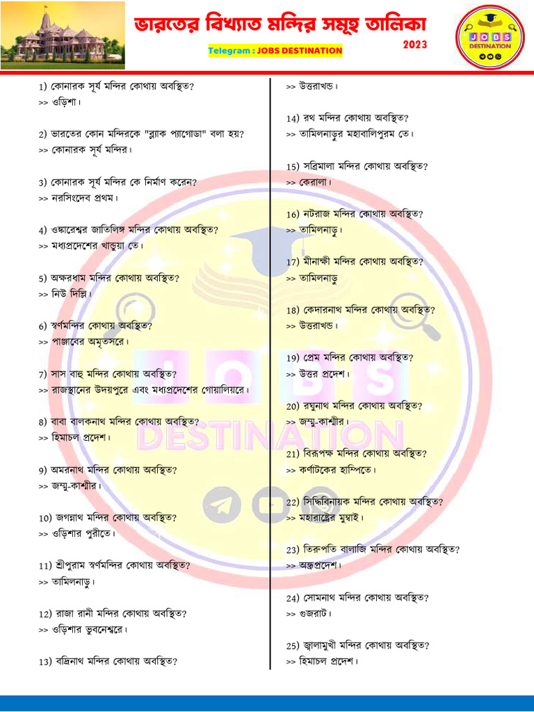 Telegram:: Jobs Destination | PDF