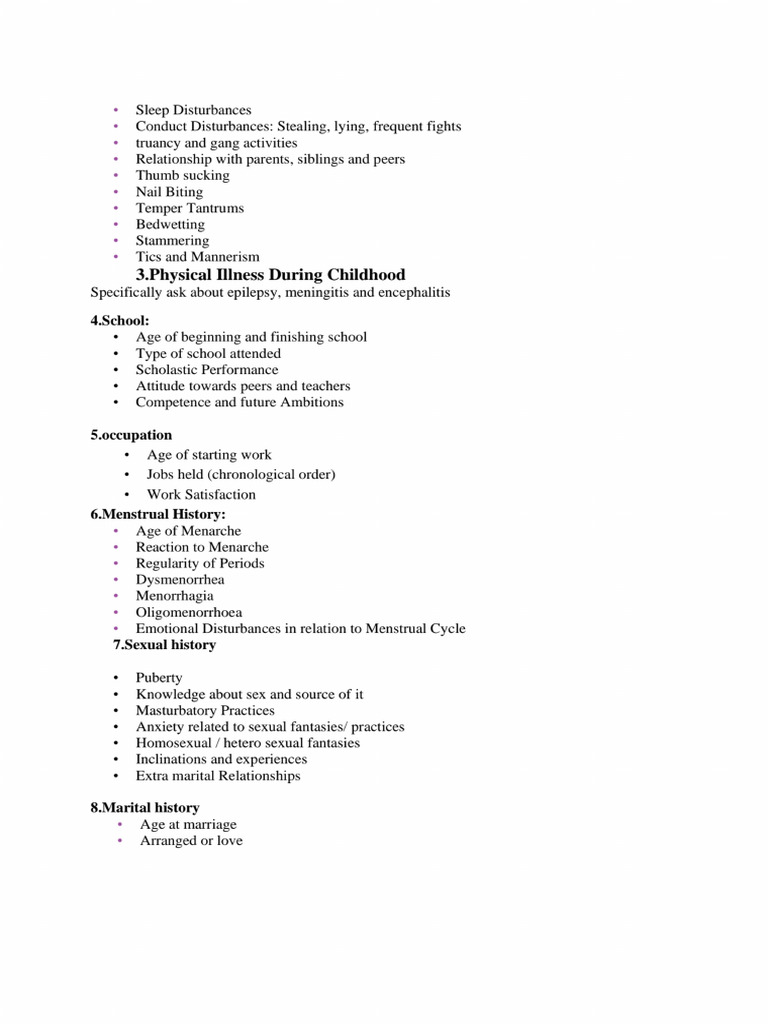 Case History and MSE Part 4 | PDF