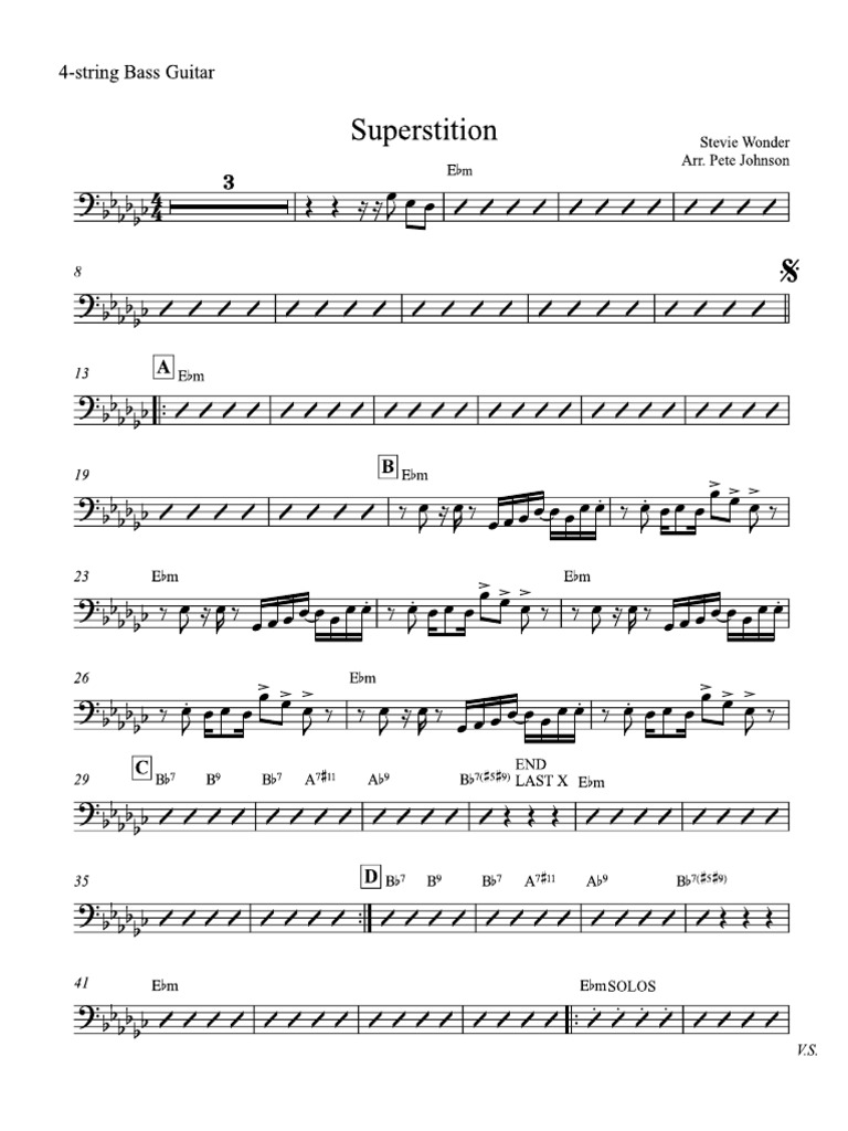 Superstition - Bass | PDF
