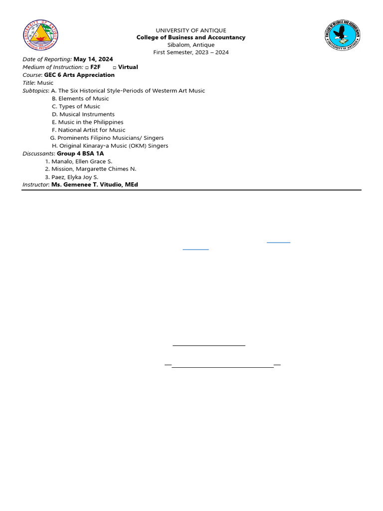 g4 Art Appre Music | PDF
