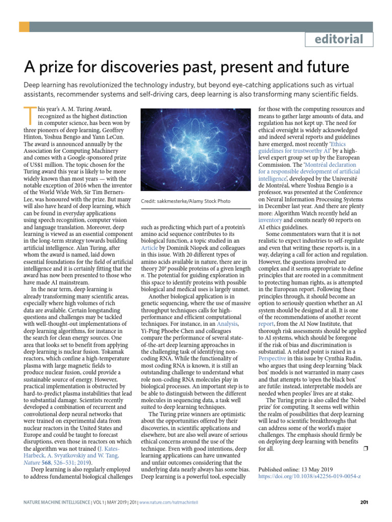 A Prize For Discoveries Past, Present and Future | PDF