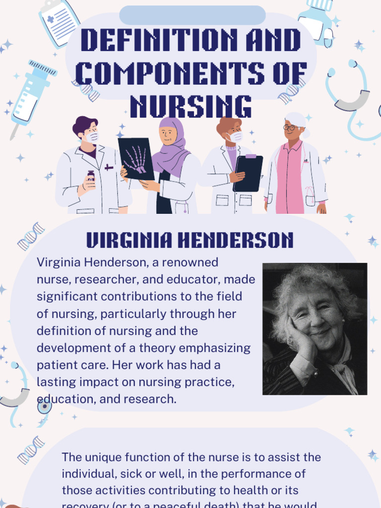 Virginia Henderson Definition and Components | PDF | Nursing | Psychology