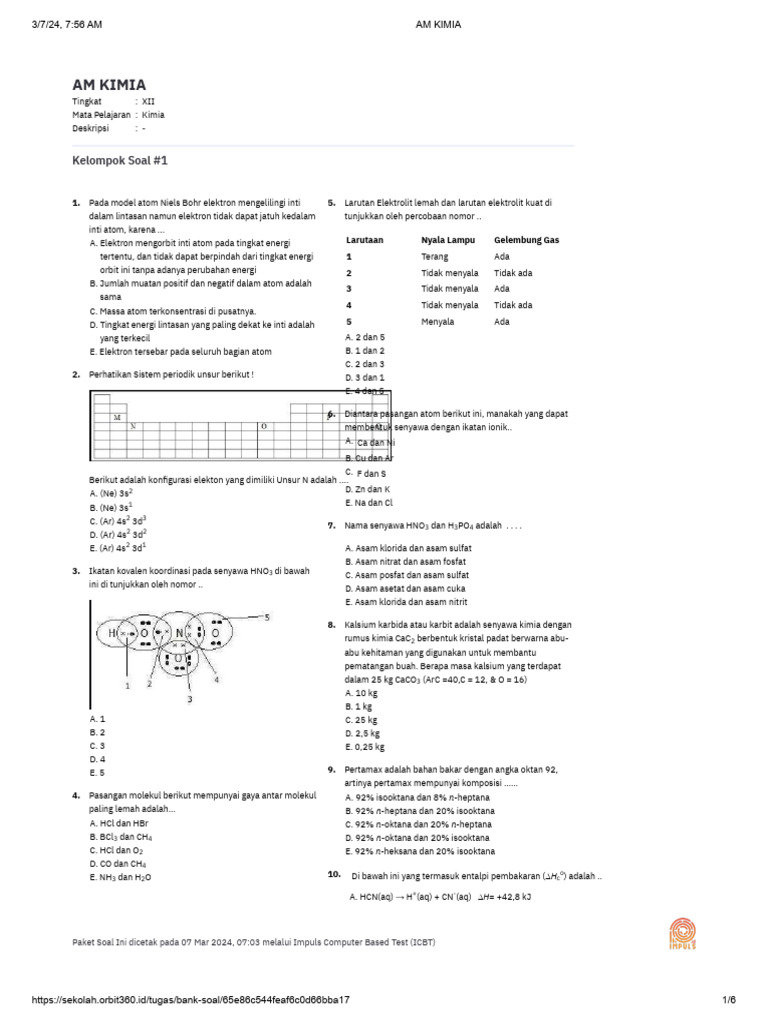 Rumus Asam Nukleat dalam Kimia | PDF | Chemistry | Physical Chemistry