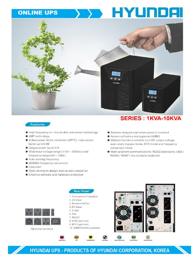 Catalogue Hyundai UPS KT9 | PDF