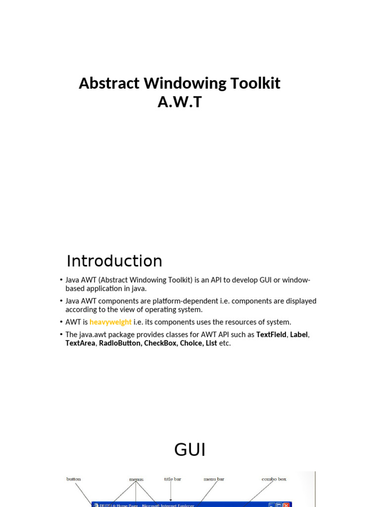 Chapter 1 Awt | PDF