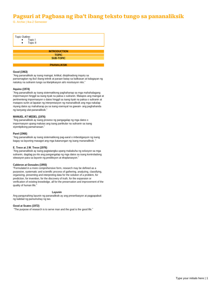 Template 1 (Yellow) | PDF