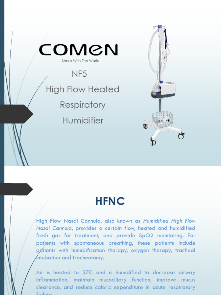 NF5 High Flow Heated Respiratory Humidifier: - Share With The World | PDF