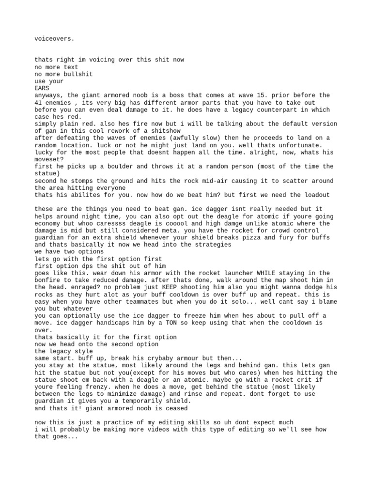 Giant Armored Noob Script | PDF