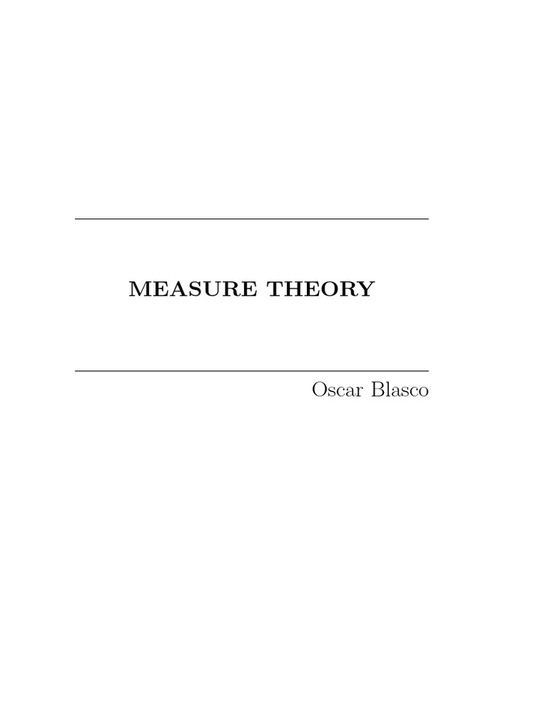 Measure Theory | PDF