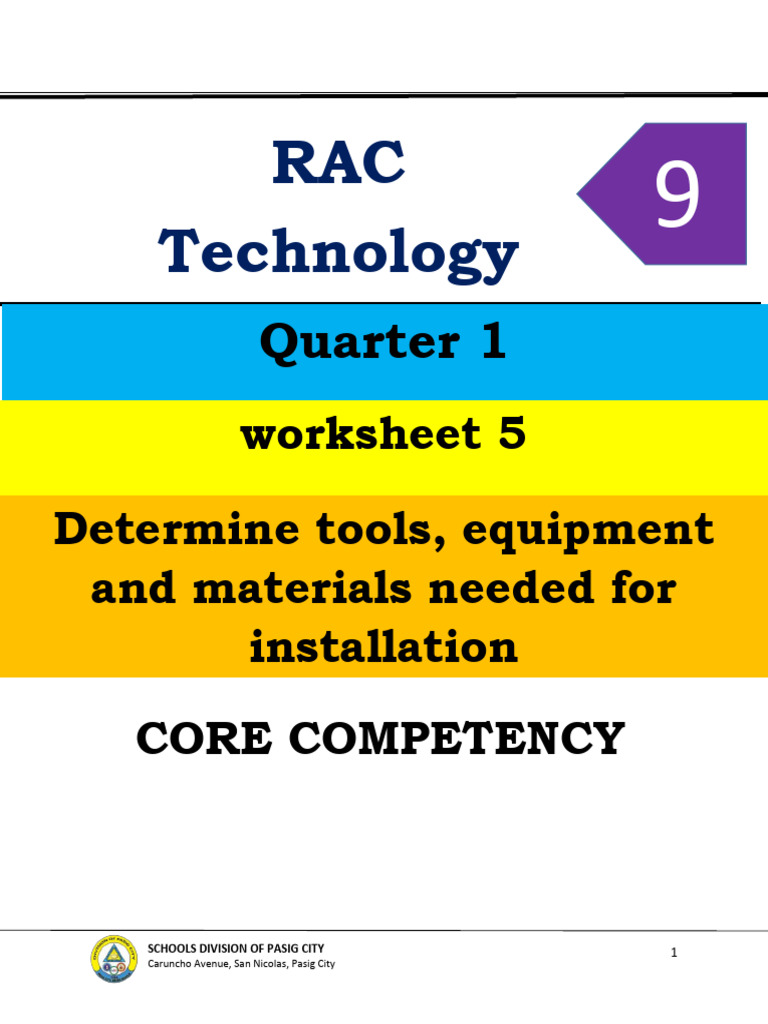 SPTVE-RAC Technology 9-Q1-DW5 | PDF