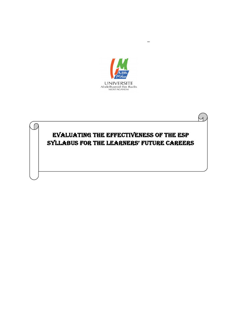 Dissertation - PDF About Syllabus Evaluation | PDF | Educational ...