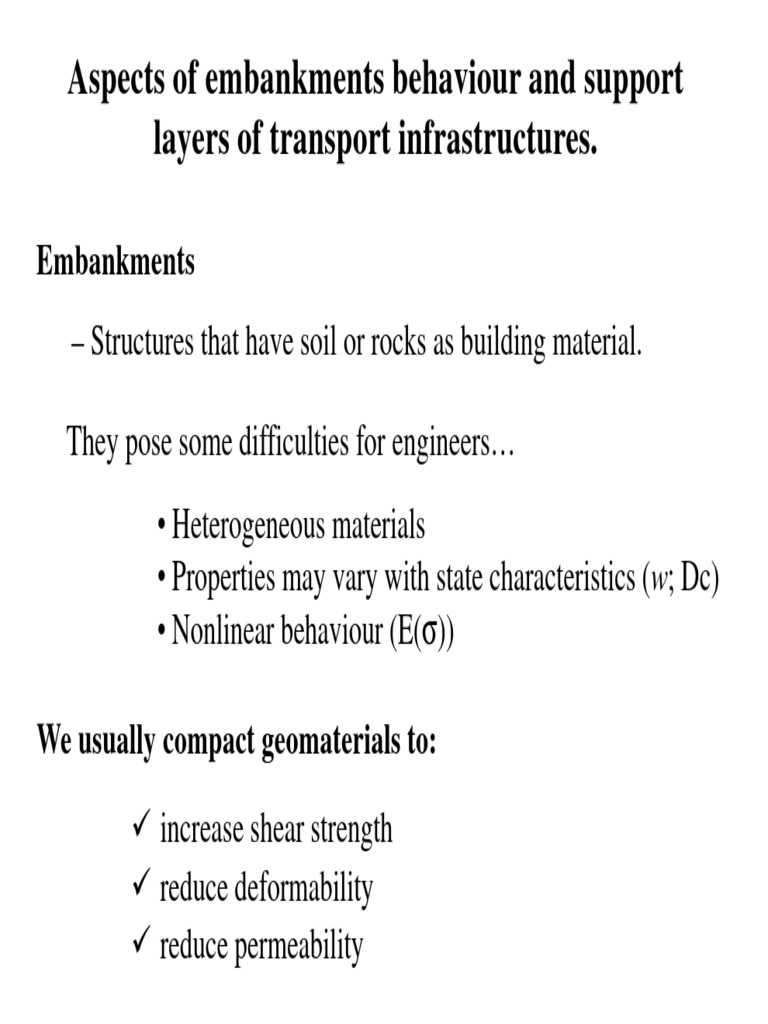 T01-Embankment Materials - 2022-2023 | PDF