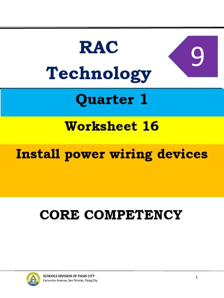 SPTVE-RAC Technology 9-Q1-DW16 | PDF