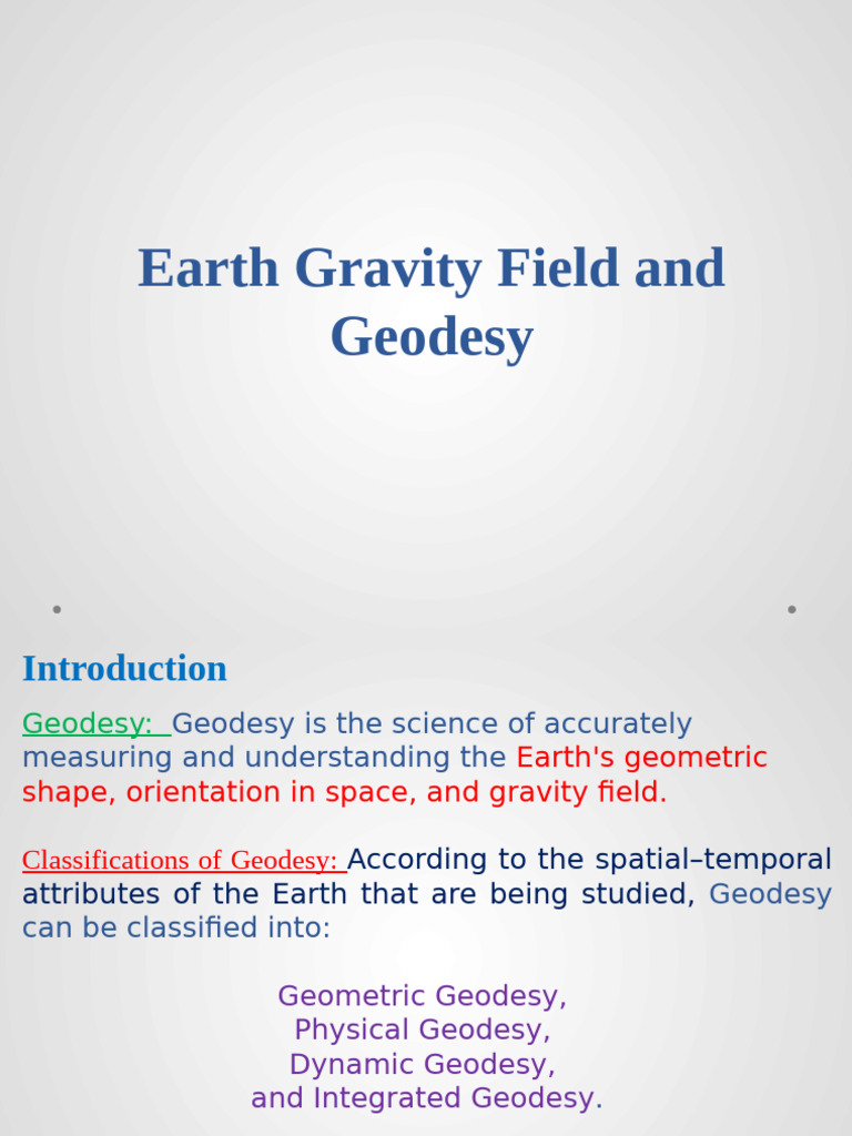 Chapter - 2 - Gravity Field of The Earth | PDF