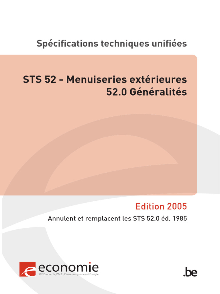 00052-0 STS 2005 Généralités | PDF