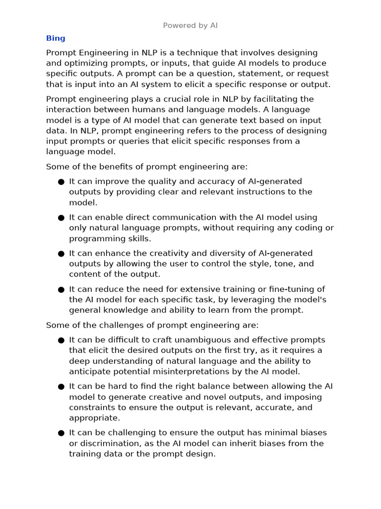 Prompt Engineering in NLP | PDF | Artificial Intelligence ...
