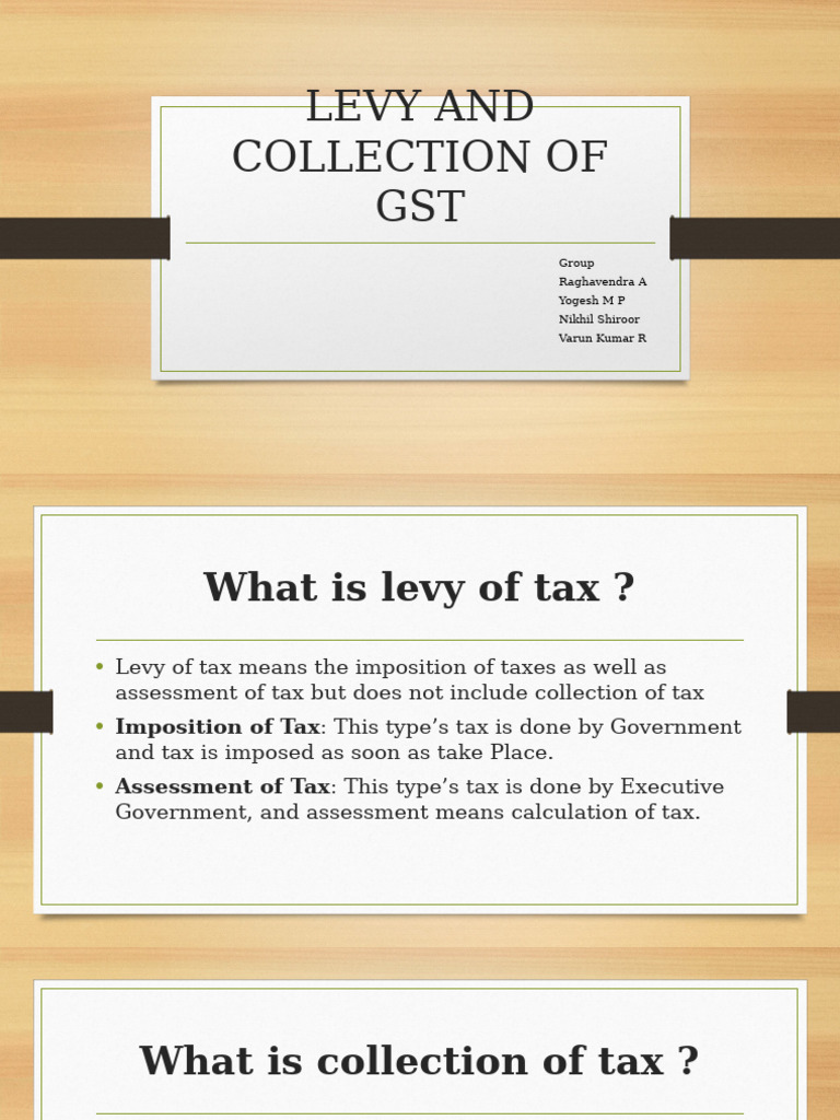 Levy and Collection of GST | PDF