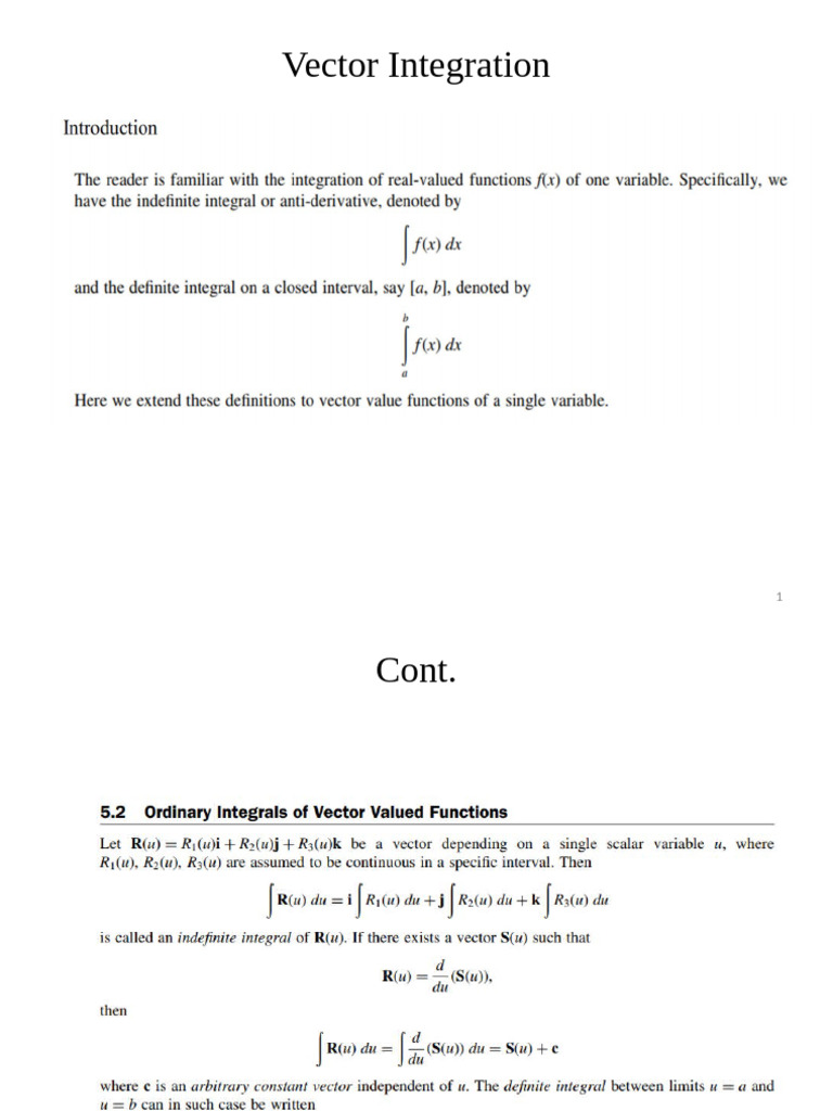 Vector Integration | PDF