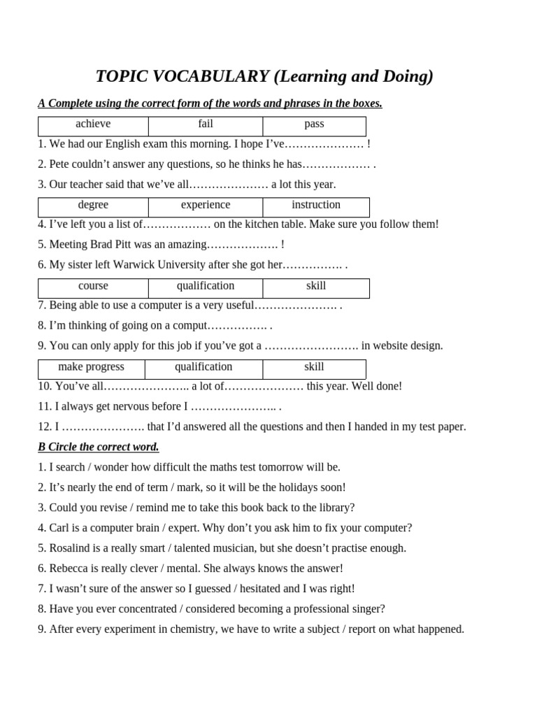 Learning and Doing | PDF