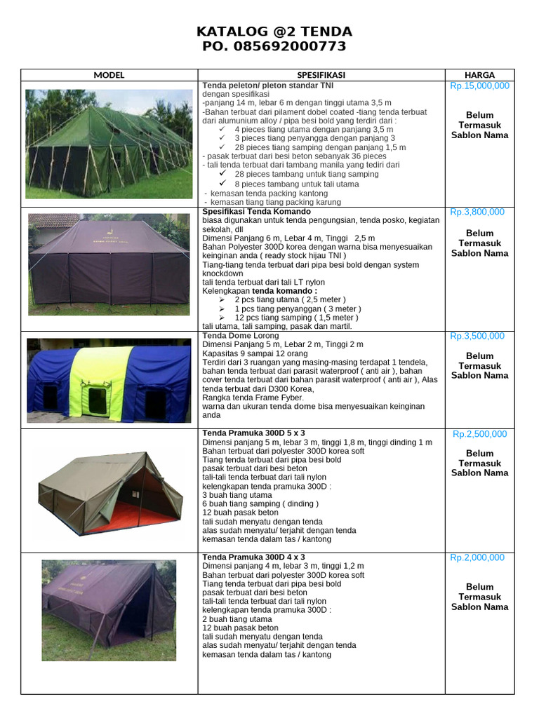 Katalog Tenda | PDF