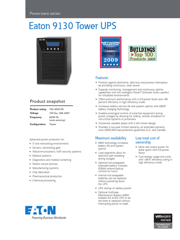 eaton-9130-ups-brochure | PDF