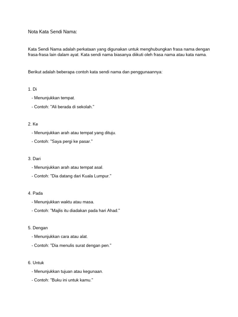 Sendi Nama | PDF