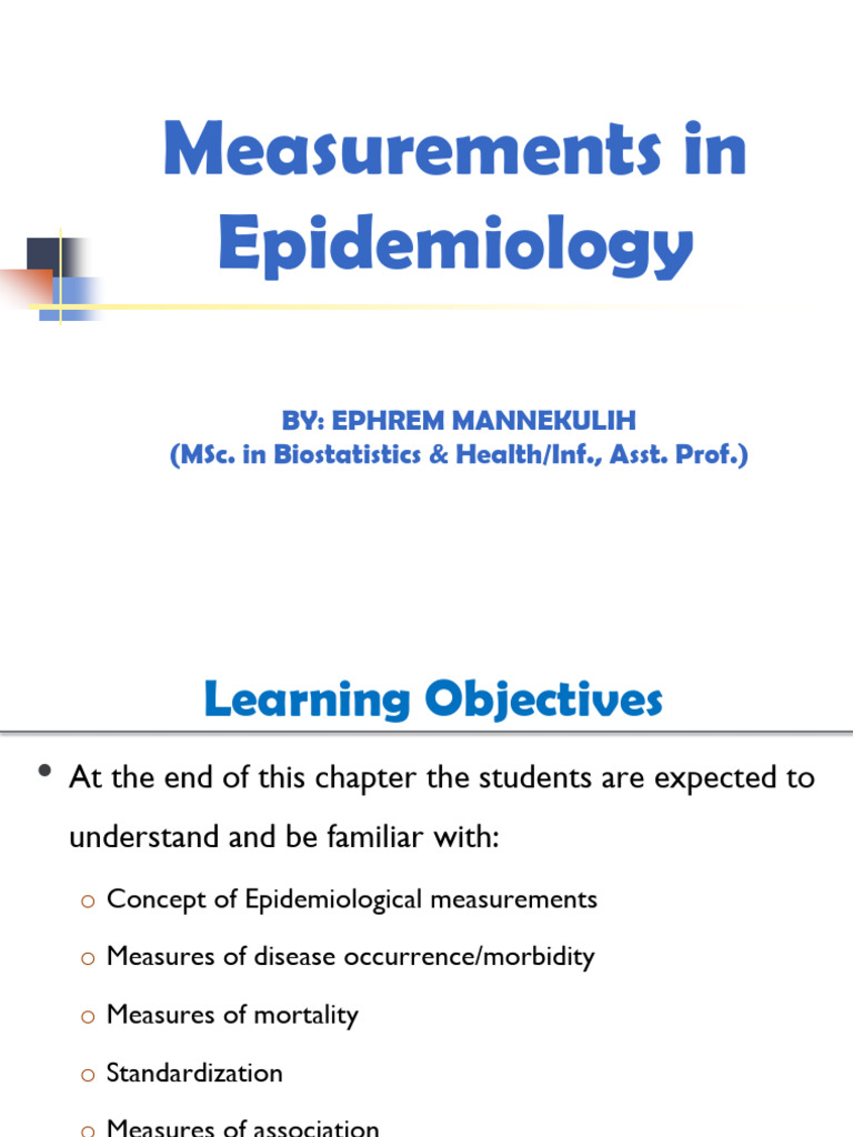 Measurements in Epidemiology | PDF