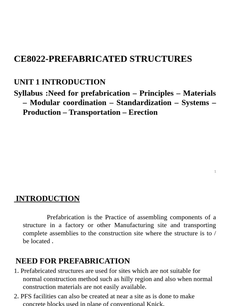 Prefabricated Structure | PDF