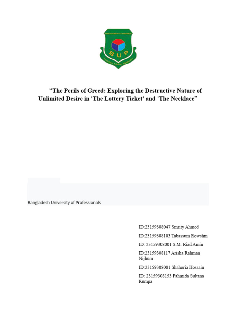 The Perils of Greed: Exploring The Destructive Nature of Unlimited ...