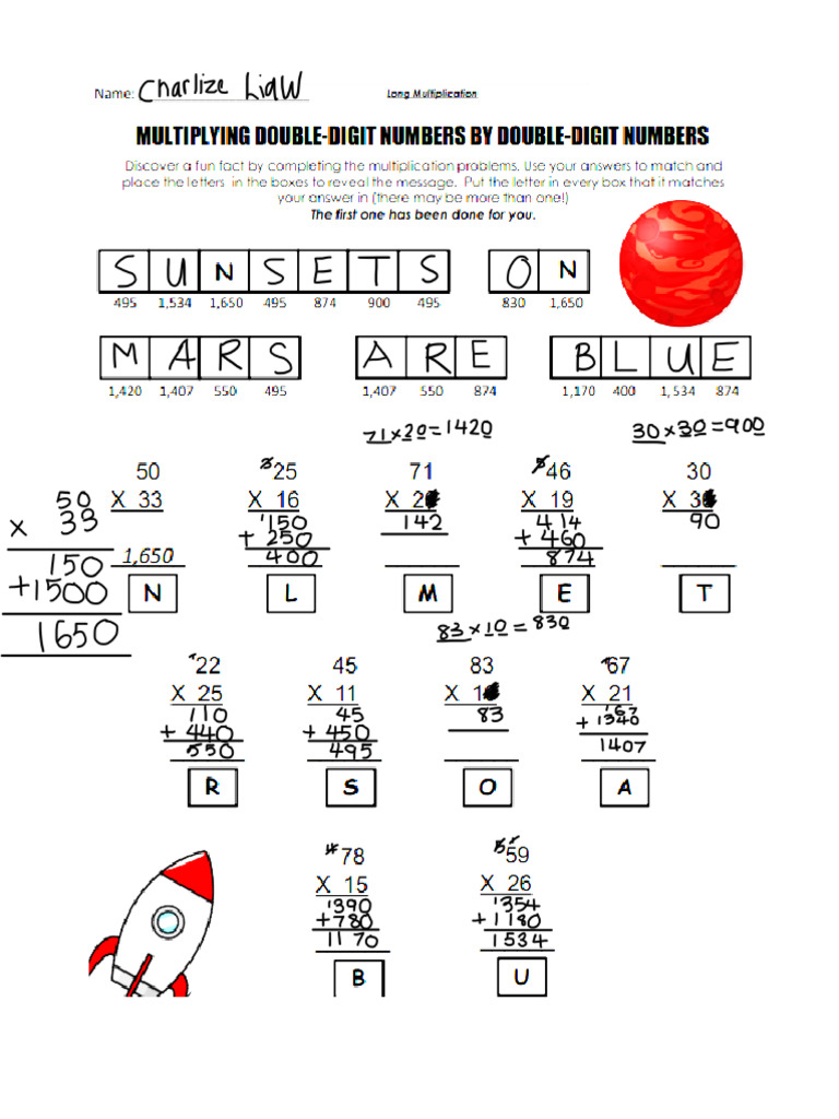12 April Year 4 and 5 Mars Maths | PDF