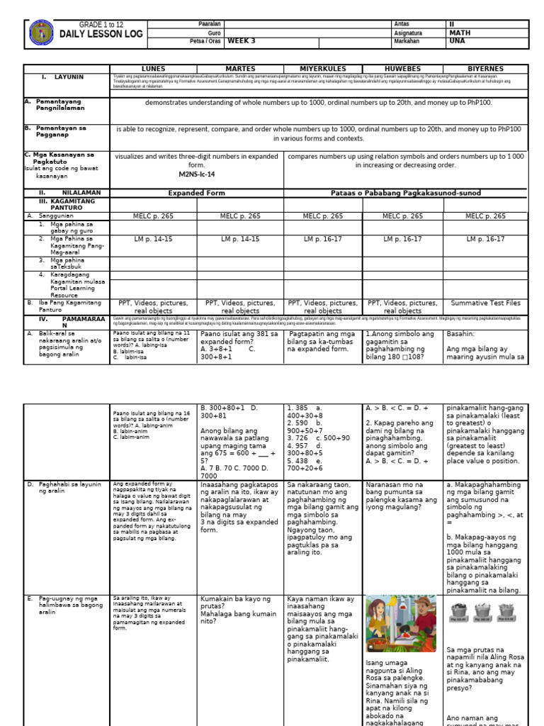 Q1 Math Week 3 | PDF